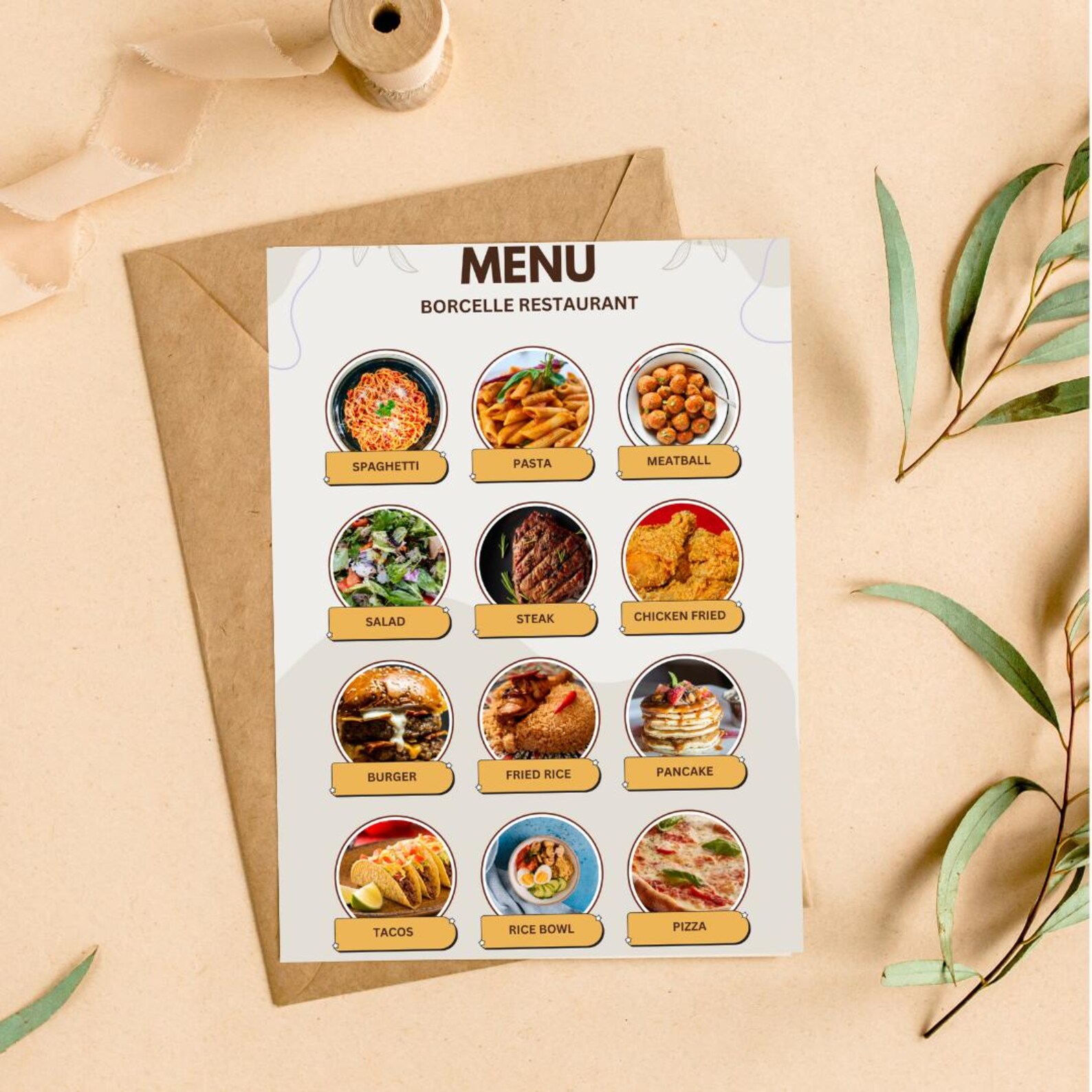 Editable Gray Restaurant Menu Template | Printable Cafe Menu Design ...