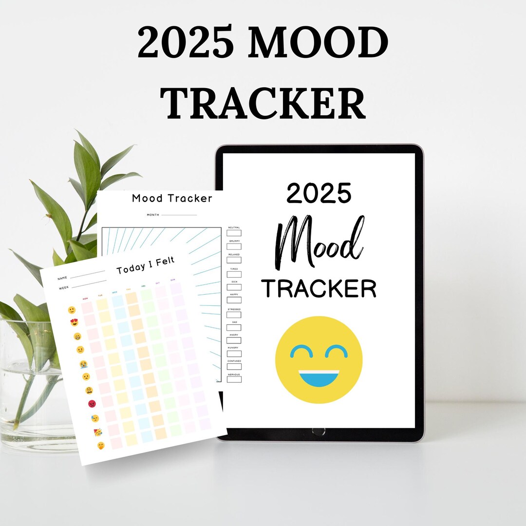Mood Tracker Journal, Printable Mood Log for Mental Health, Self Care ...