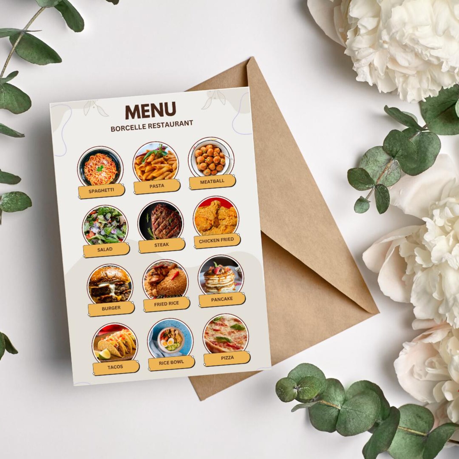 Editable Gray Restaurant Menu Template | Printable Cafe Menu Design ...