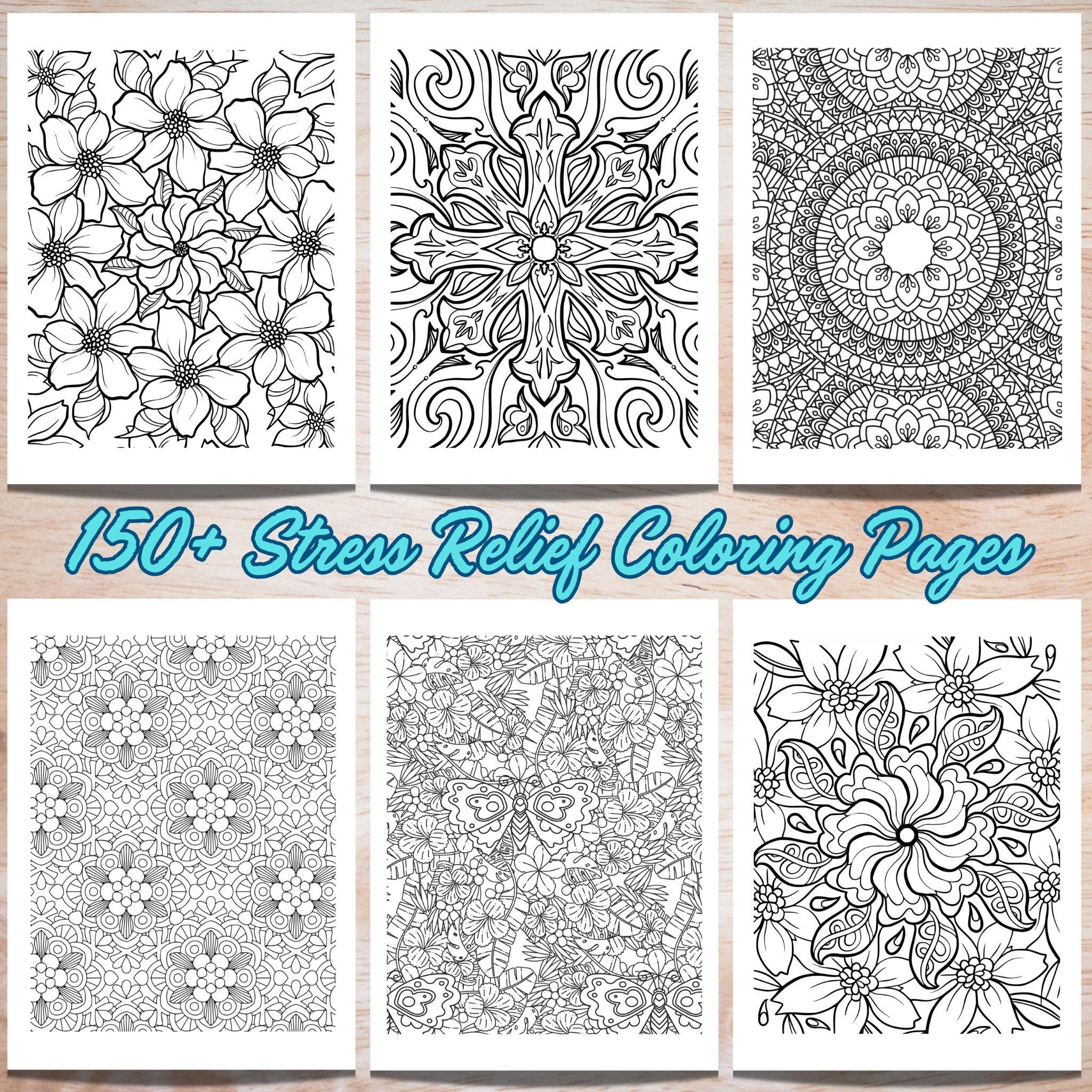 Relaxful Coloring Pages for Adults Relaxation Mandala Coloring Pattern ...