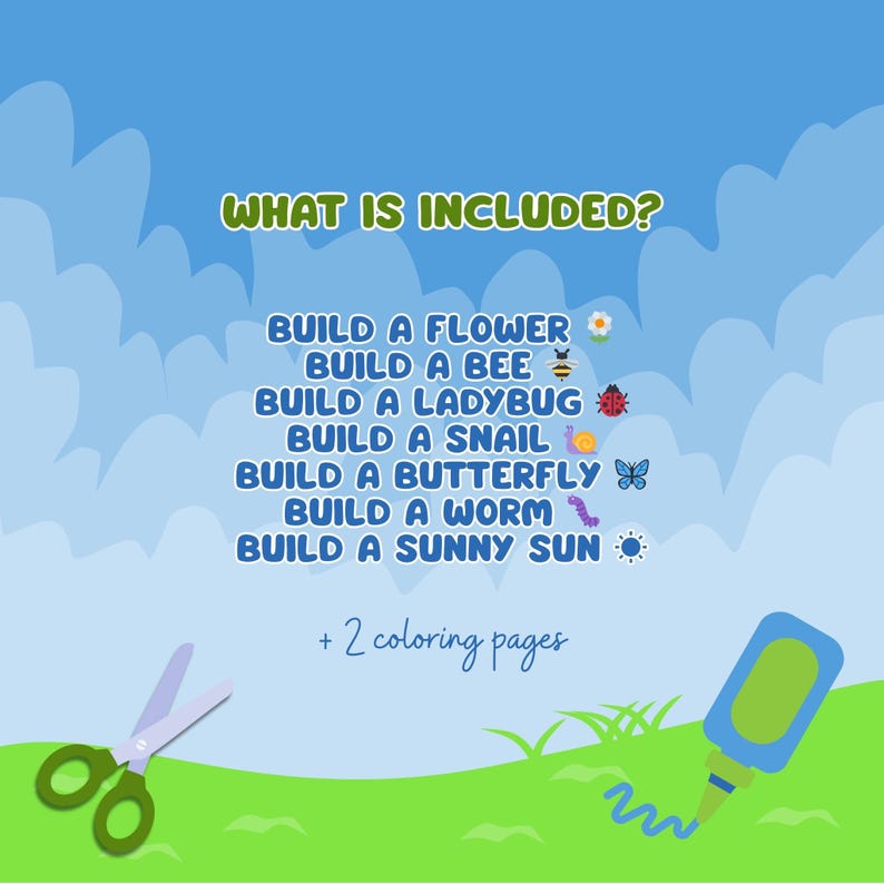 Build a Garden DIY Paper Craft Activity for Kids Build a Flower Bee ...