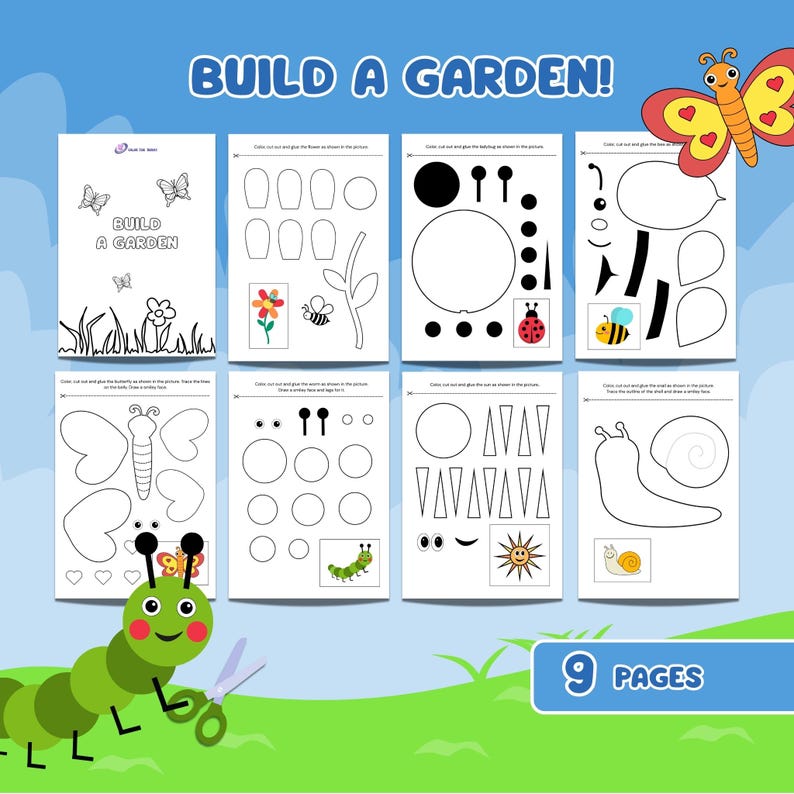 Build a Garden DIY Paper Craft Activity for Kids Build a Flower Bee ...