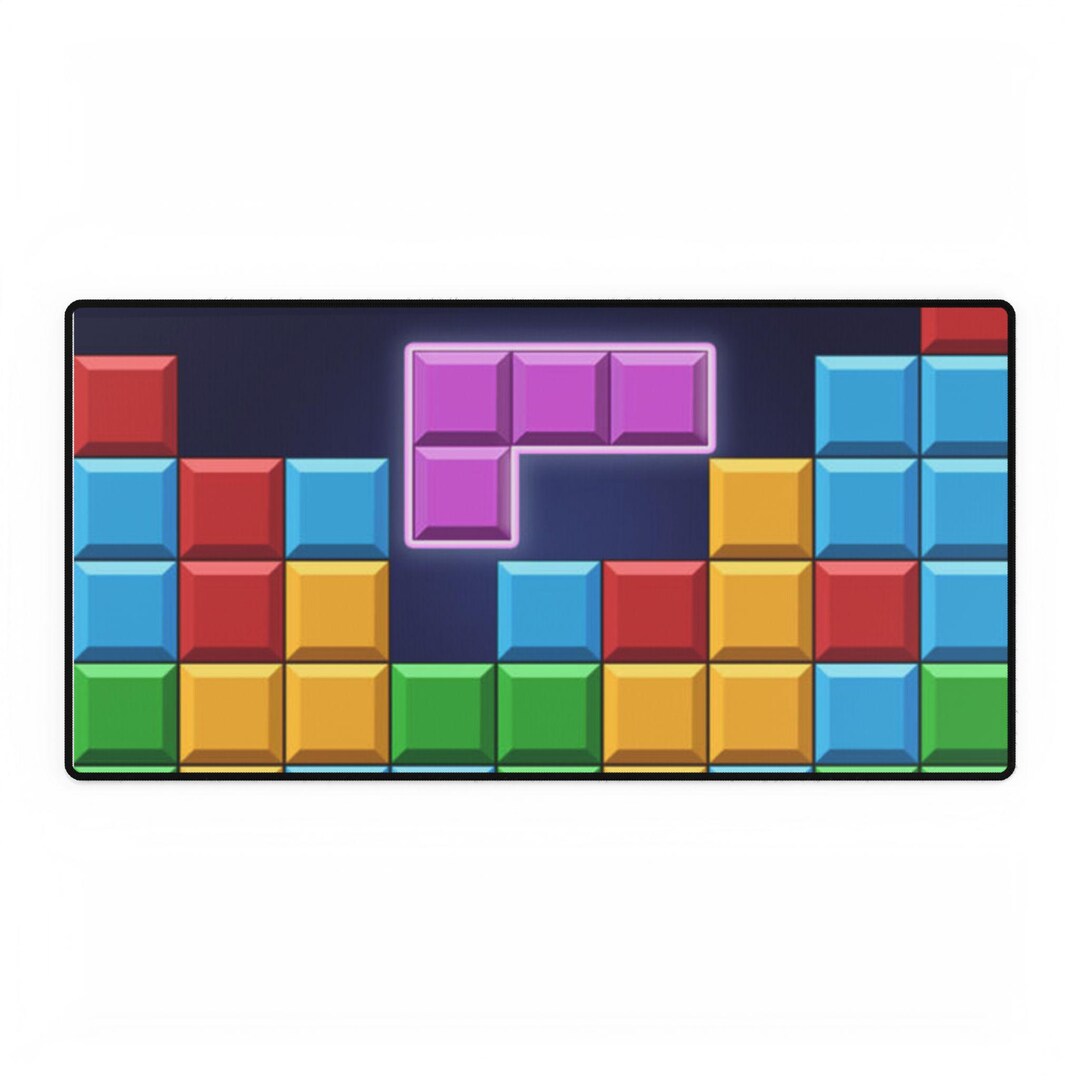 Block Blast, Tetris Desk Mat, Gaming Setup Decor, Office Accessories ...