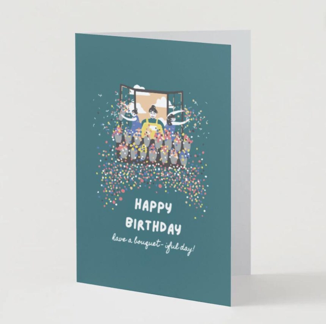 Printable Flower Birthday Card | Spring Greeting Card | Digital ...