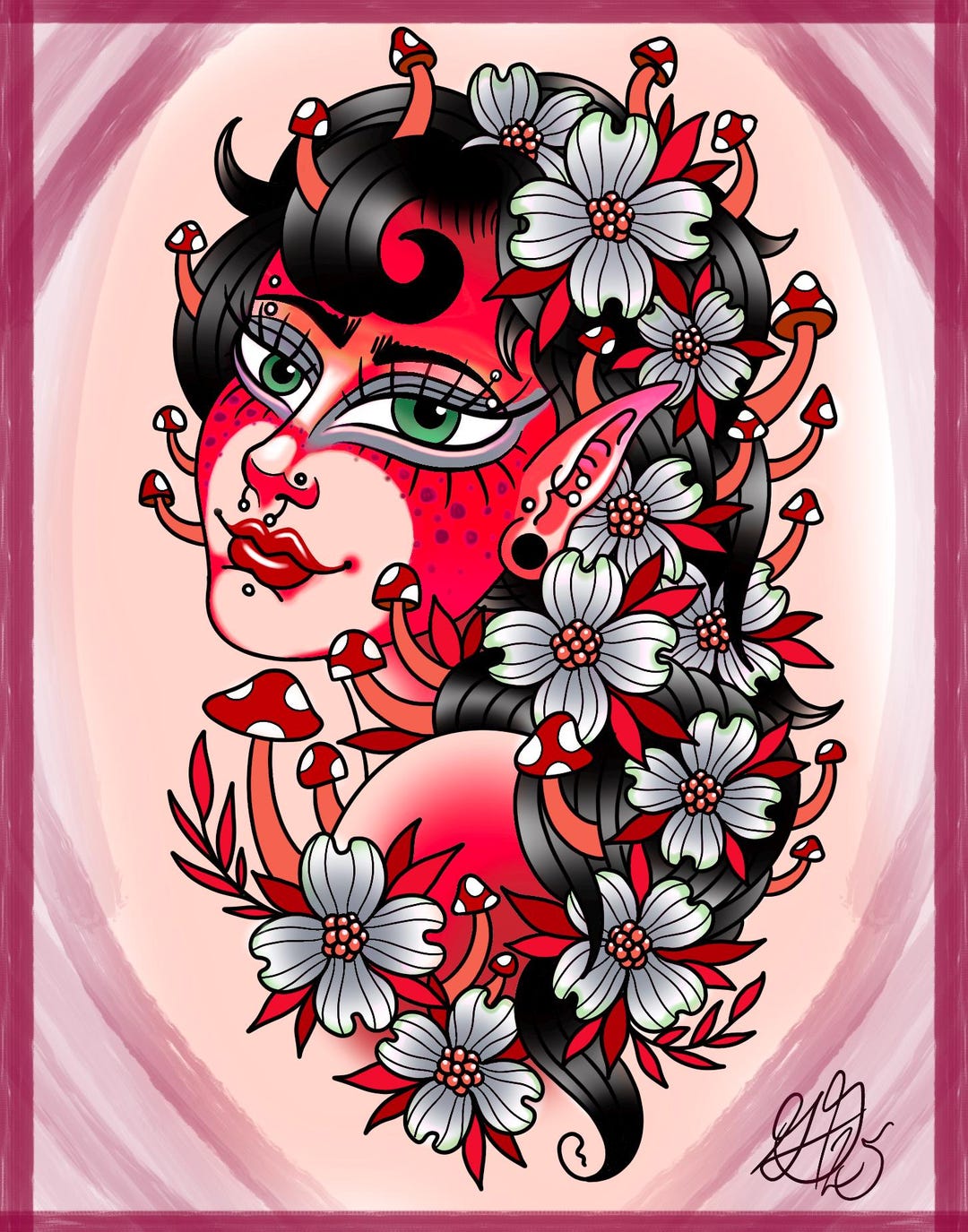 Southern Fairy. 11” by 14” Digital Drawing Printed on Arches Watercolor ...