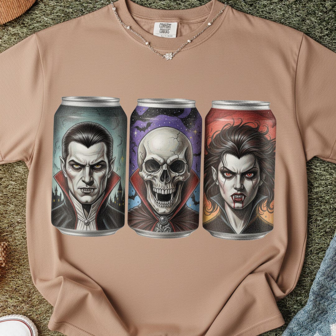 Halloween Horror Soda Can PNG Bundle Dracula Vampire Skull Monster Art ...
