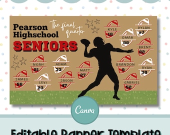 Football Senior Night Template | Sports, High School, Brown Paper ...