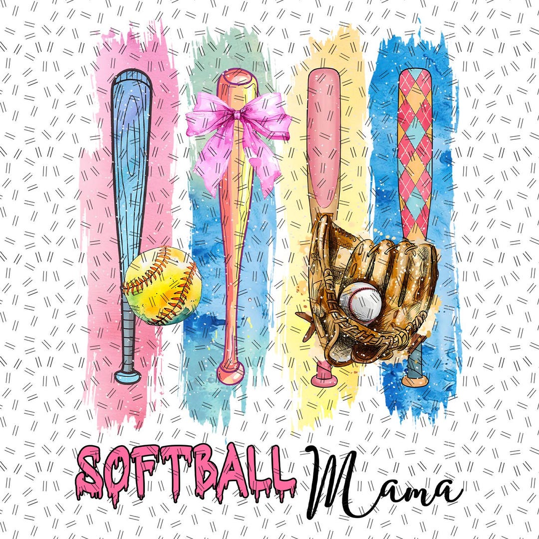 Coquette Softball PNG | Brushstroke Softball PNG | Softball Mom PNG ...