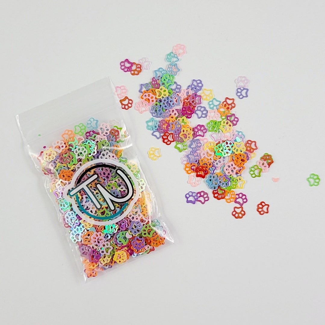 Paw Print Confetti Embellishment Mix - Etsy