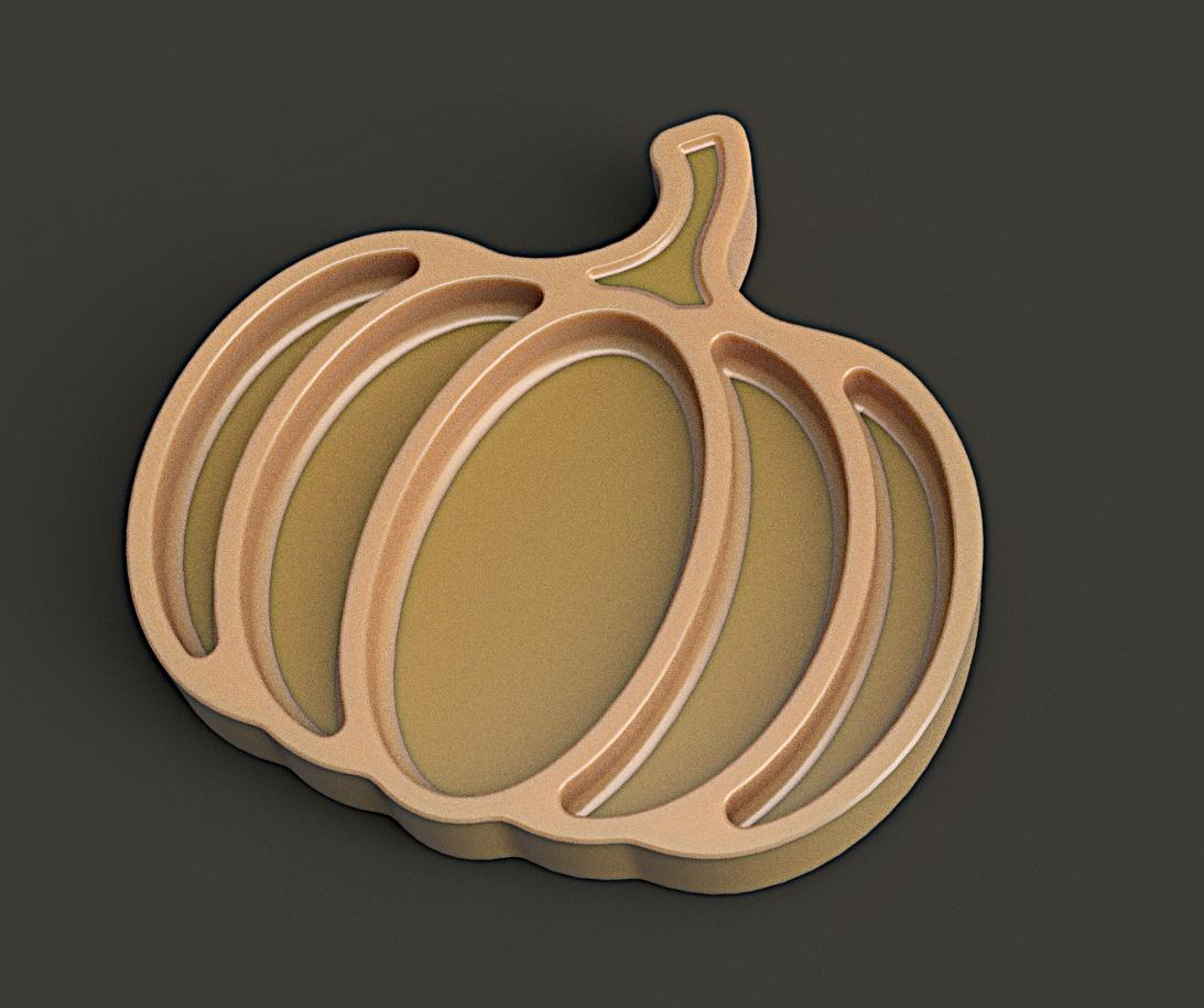 Pumpkin Tray Step and STL Files for Cnc Router or 3d Printing - Etsy