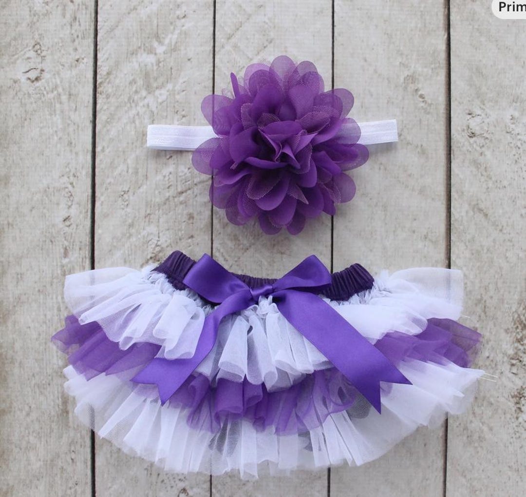 TEAM COLORS Baby Girl Ruffle Bottom Tutu Bloomer & Headband Set in ...
