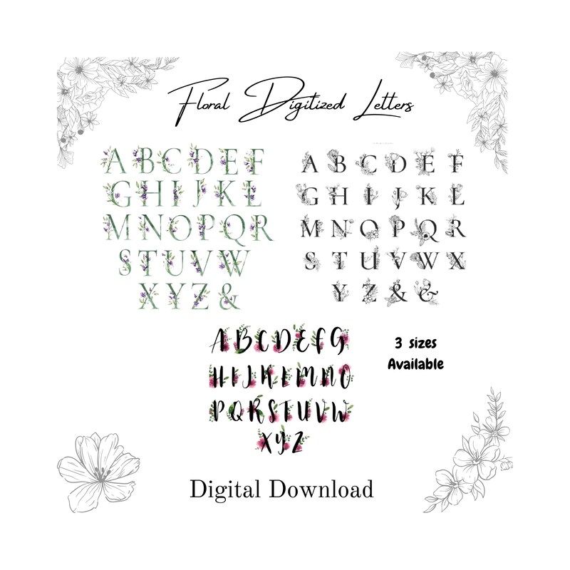 Digitized Alphabet - Etsy