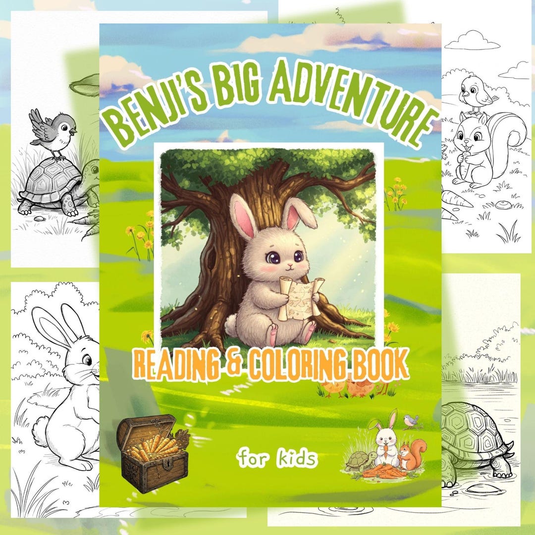 Benji's Big Adventure - Kids Story & Coloring Book PDF | Instant ...