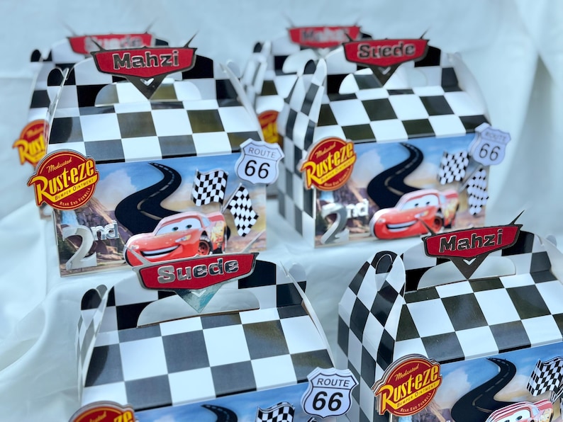 Lightning Mcqueen Favor Box - Etsy