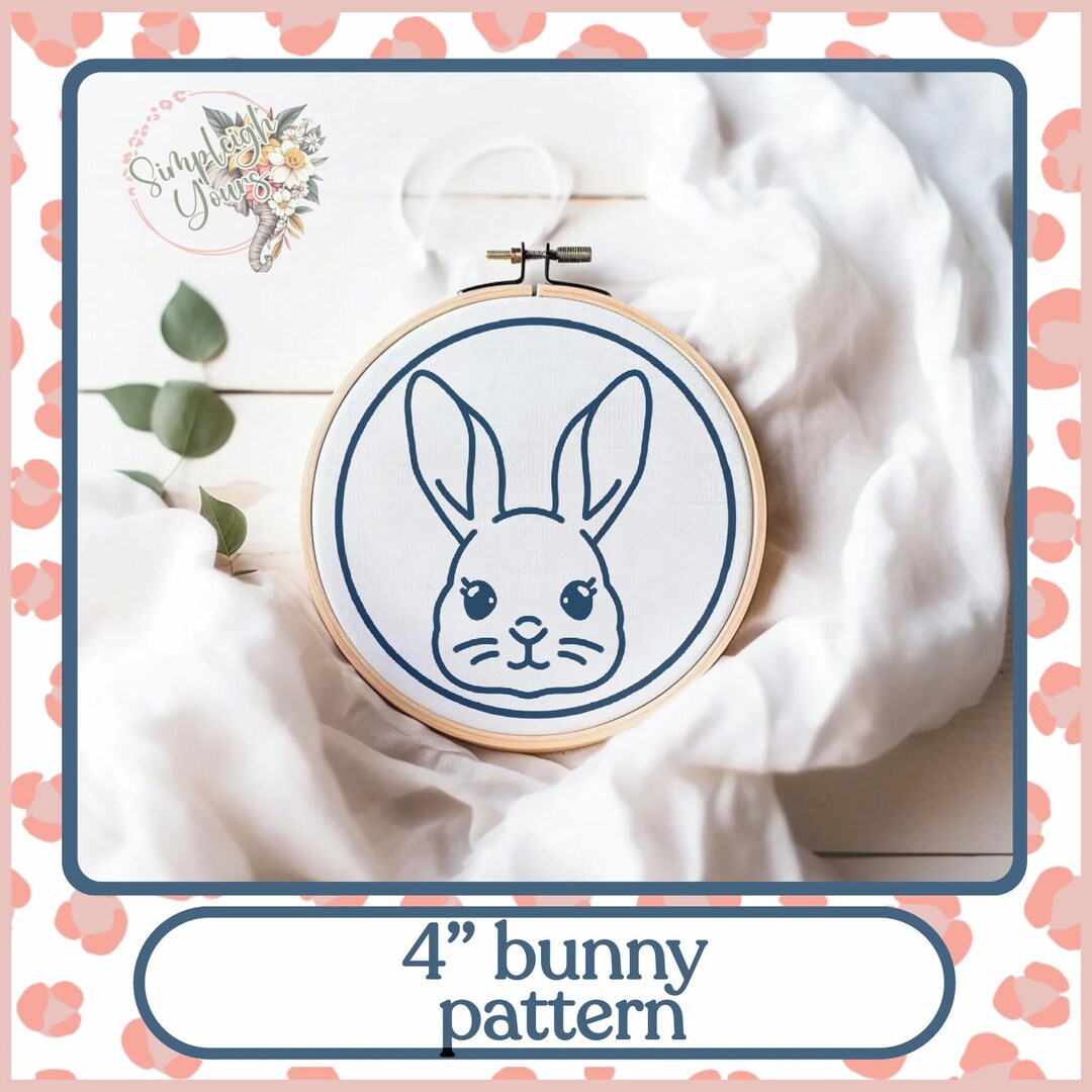 Bunny Punch Needle Pattern | Easter Bunny Punch Needle Pattern | Mug ...