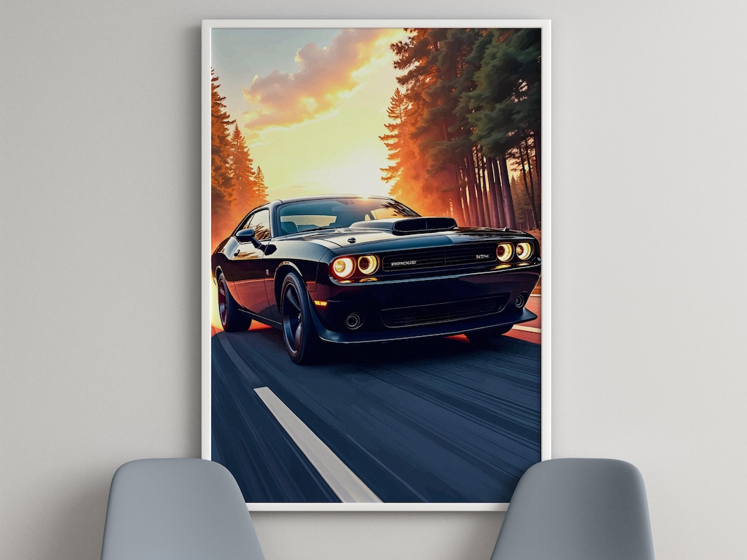 Dodge Challenger Poster, Dodge Challenger Print, Dodge Wall Art, Dodge ...