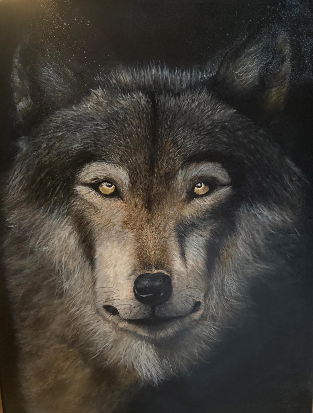 Wolf Oil Painting - Etsy