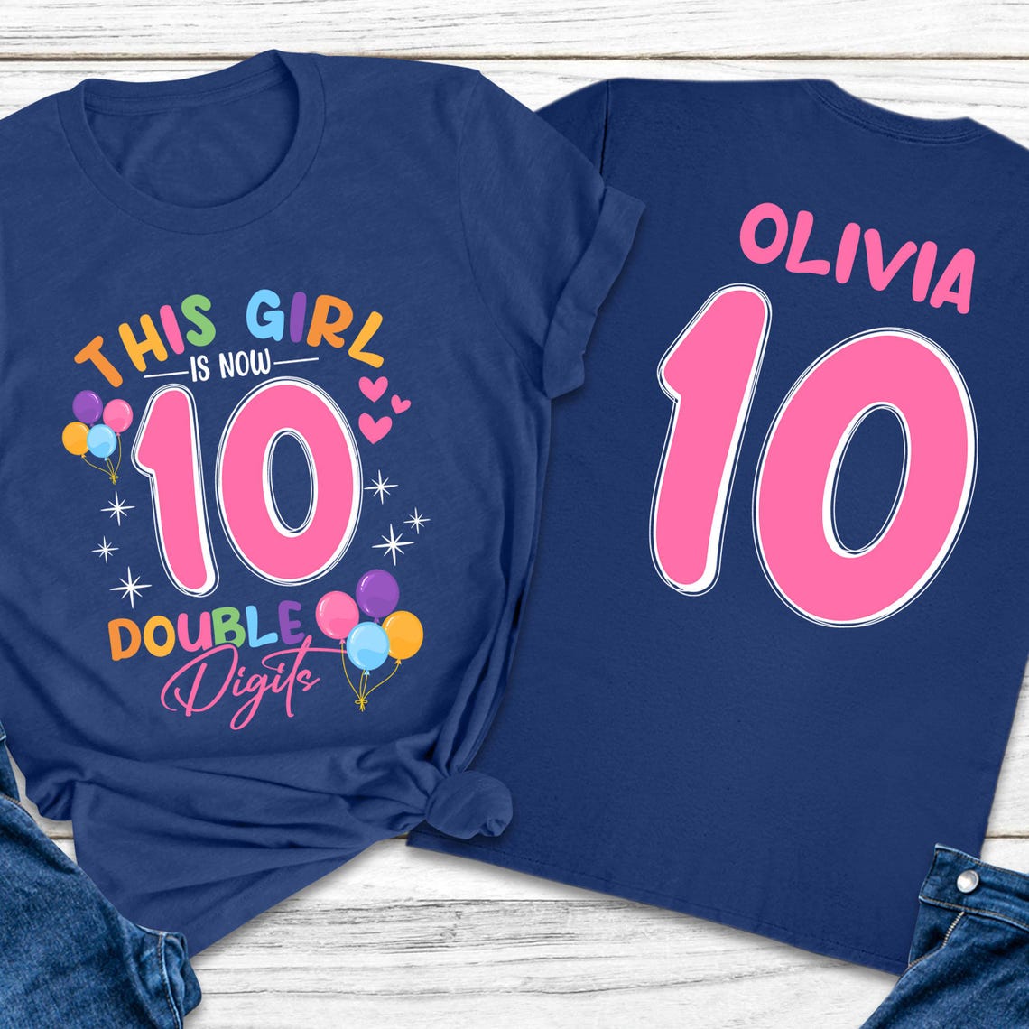 Custom Double Digits Shirt, This Girl is Now Double Digits, 10th ...