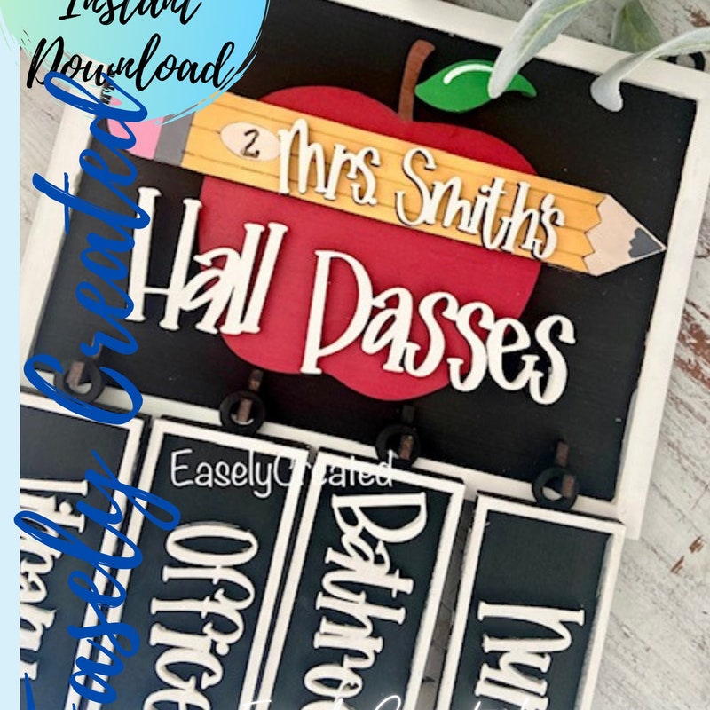 Teacher Hall Pass Svg - Etsy