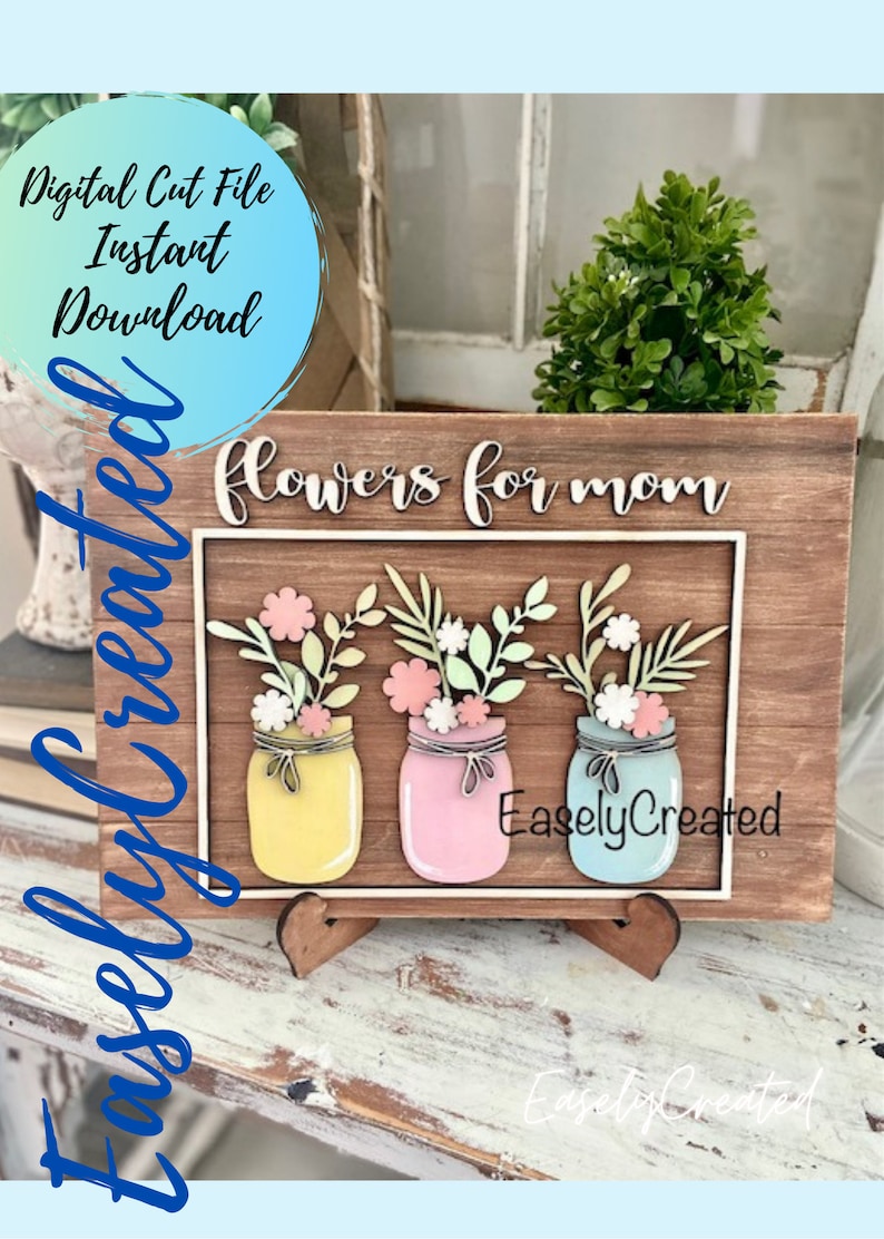 Flowers for Mom Sign Digital File Hello Spring Sign Nanny - Etsy