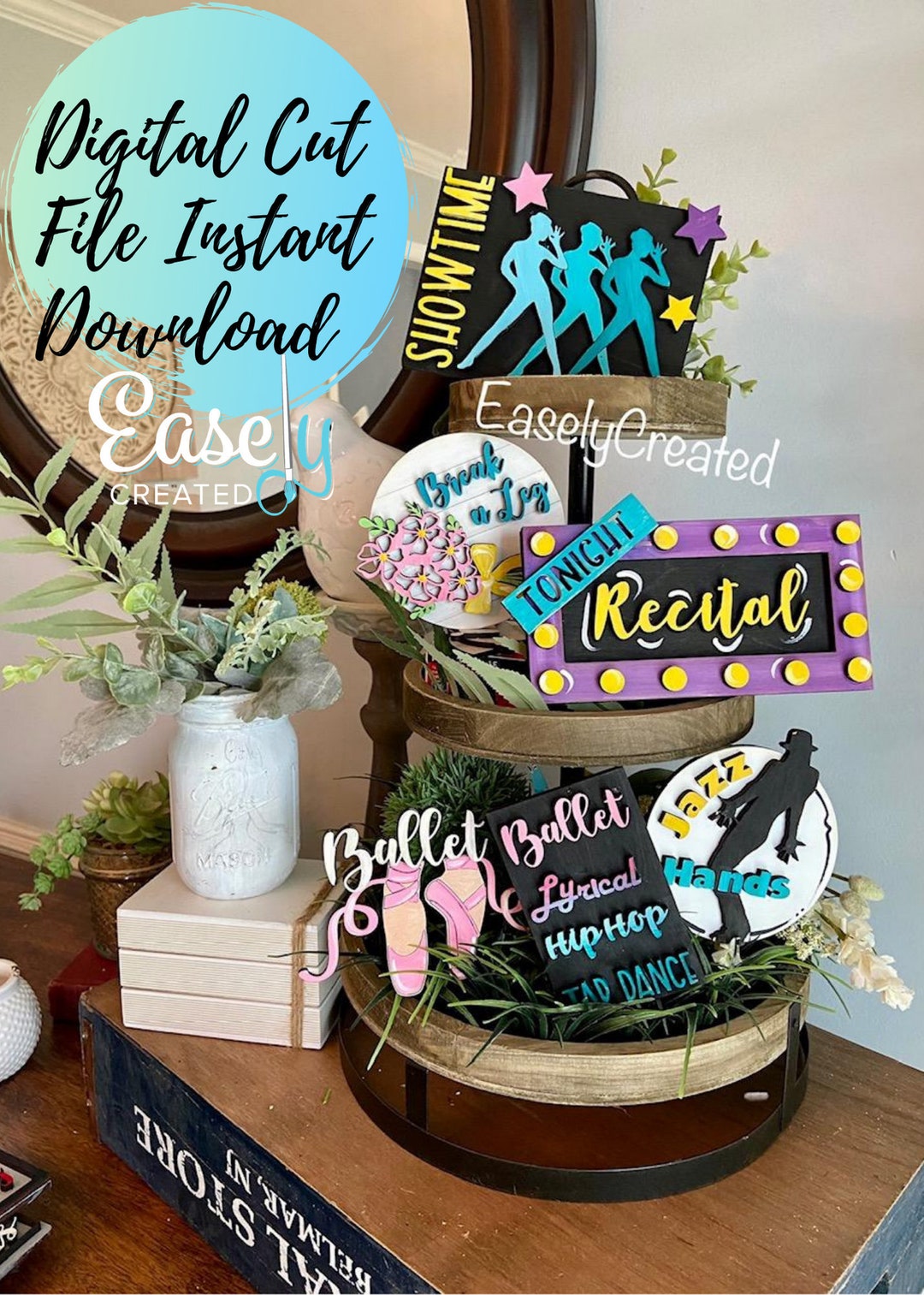 Dance Tiered Tray Digital Download File - Ballet Tiered Tray - Dance ...