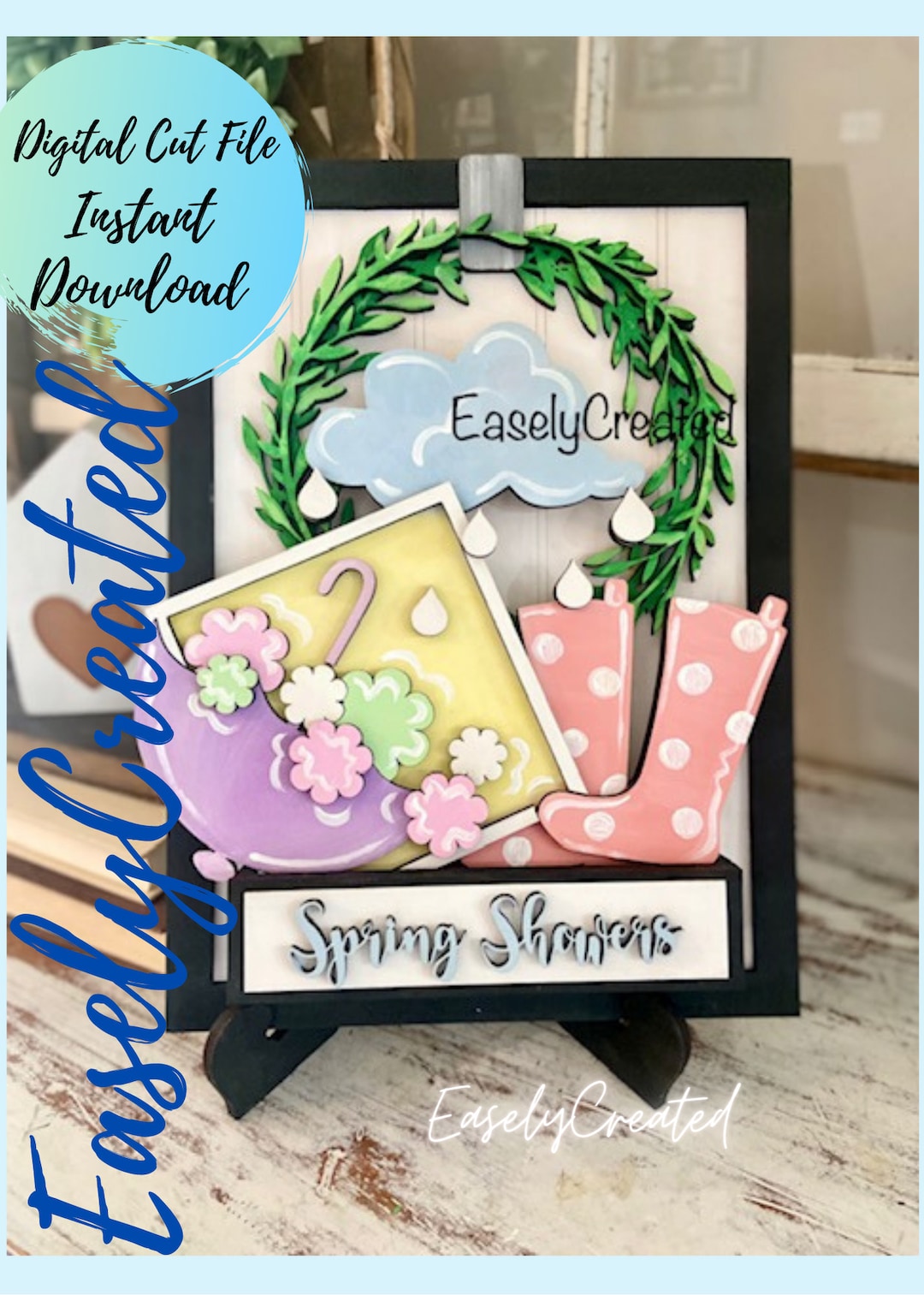 Spring Interchangeable Add-on Sign SVG Seasonal Interchangeable Sign ...