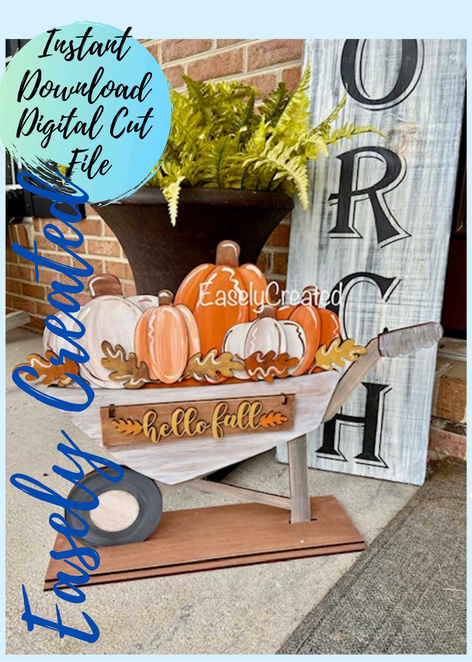 BUNDLE Pumpkin Porch Sign SVG File Halloween Sign- Fall Porch Sign SVG ...