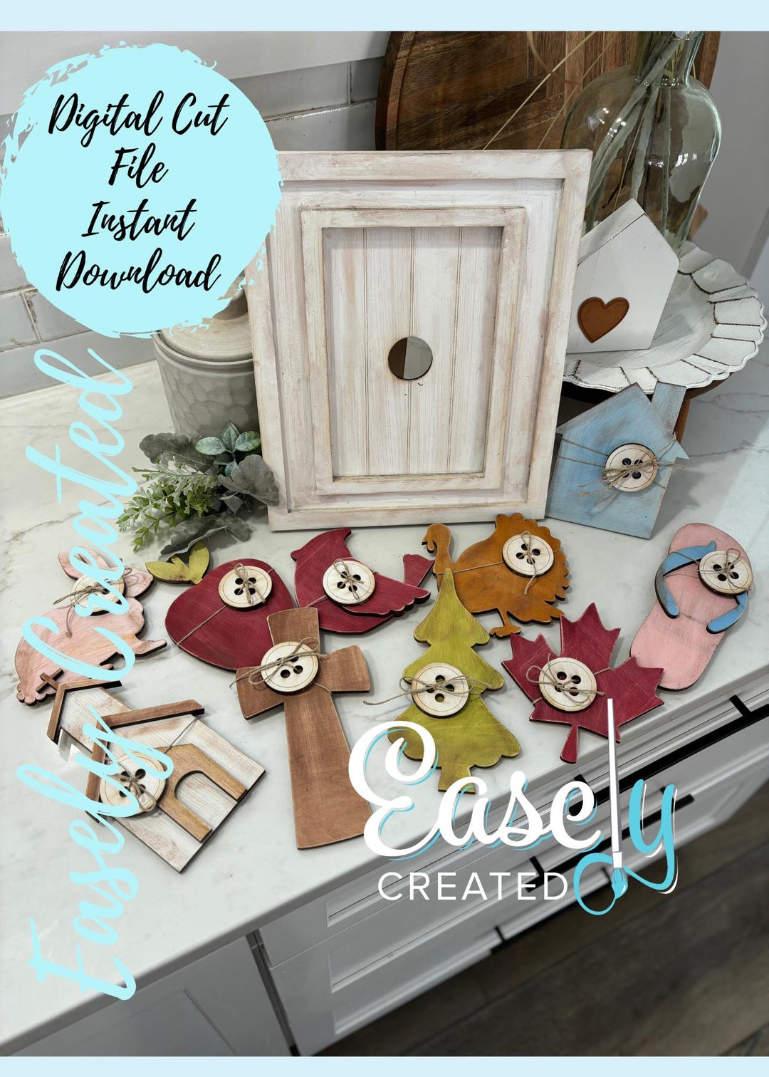 Interchangeable Seasonal Holiday 10 Add-ons ONLY for Picture Frame All ...