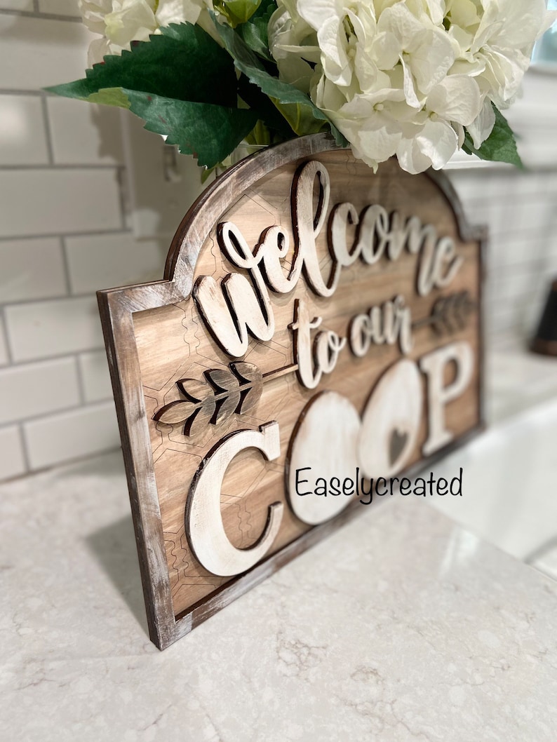 Welcome to Our Coop Sign Digital File Coop Sweet Coop - Etsy