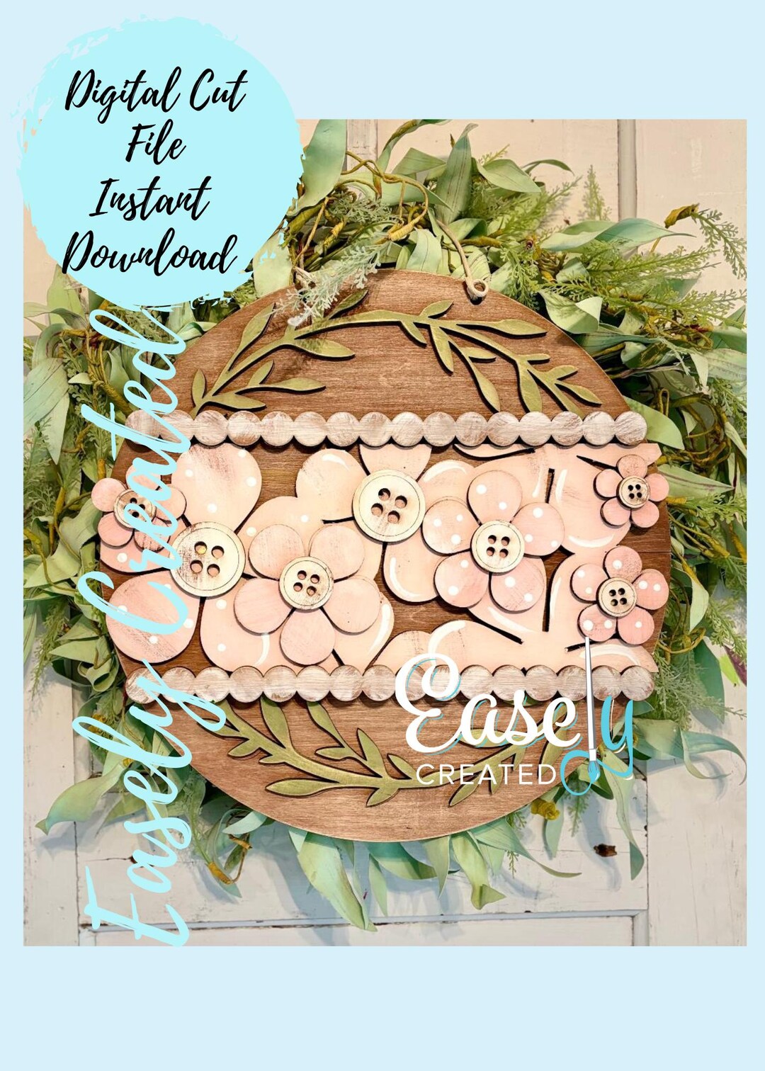 Slide in "spring Flower" for Interchangeable 15" Round Seasonal Door ...