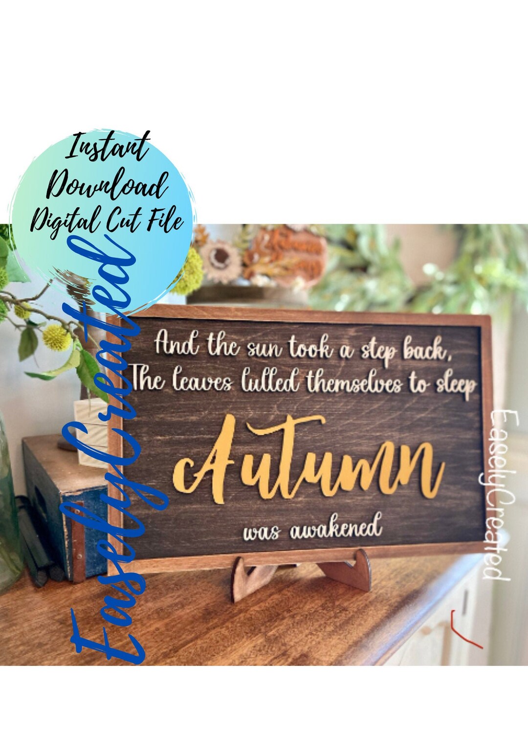 Fall Sign SVG Digital File - Autumn Sign SVG - Autumn Has Awakened Sign ...