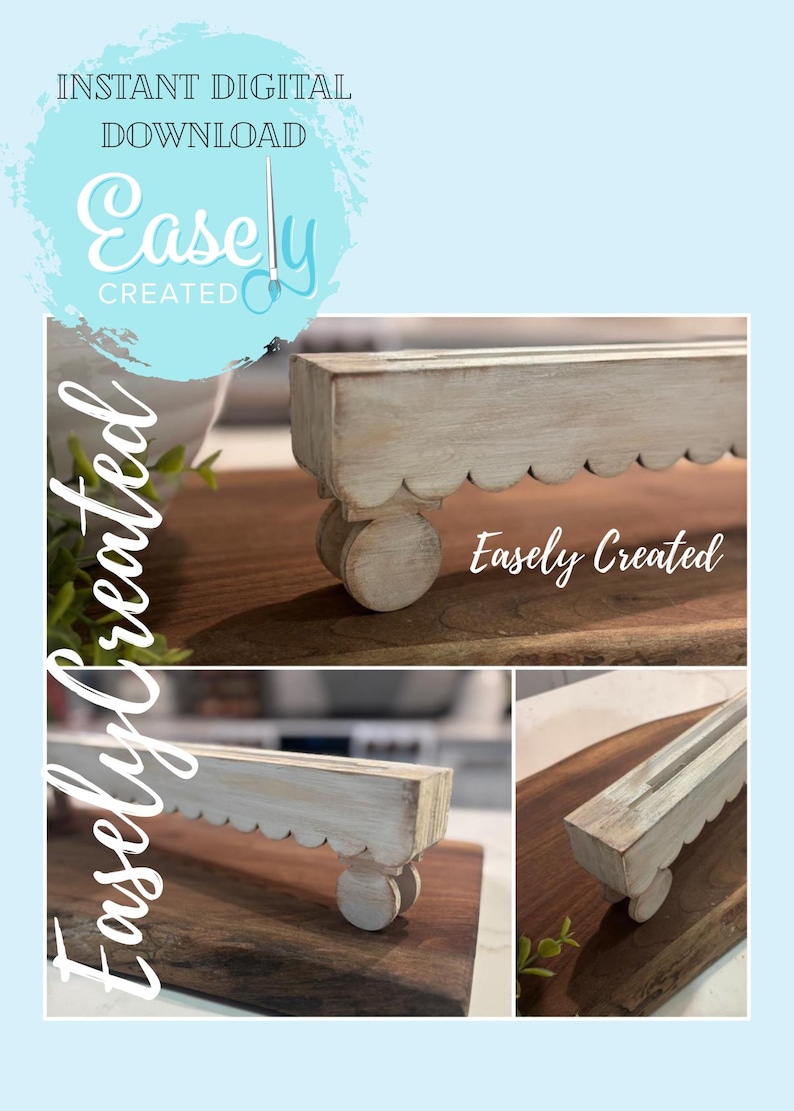 Scalloped Edge Centerpiece Display Shelf Sitter - Interchangeable ...