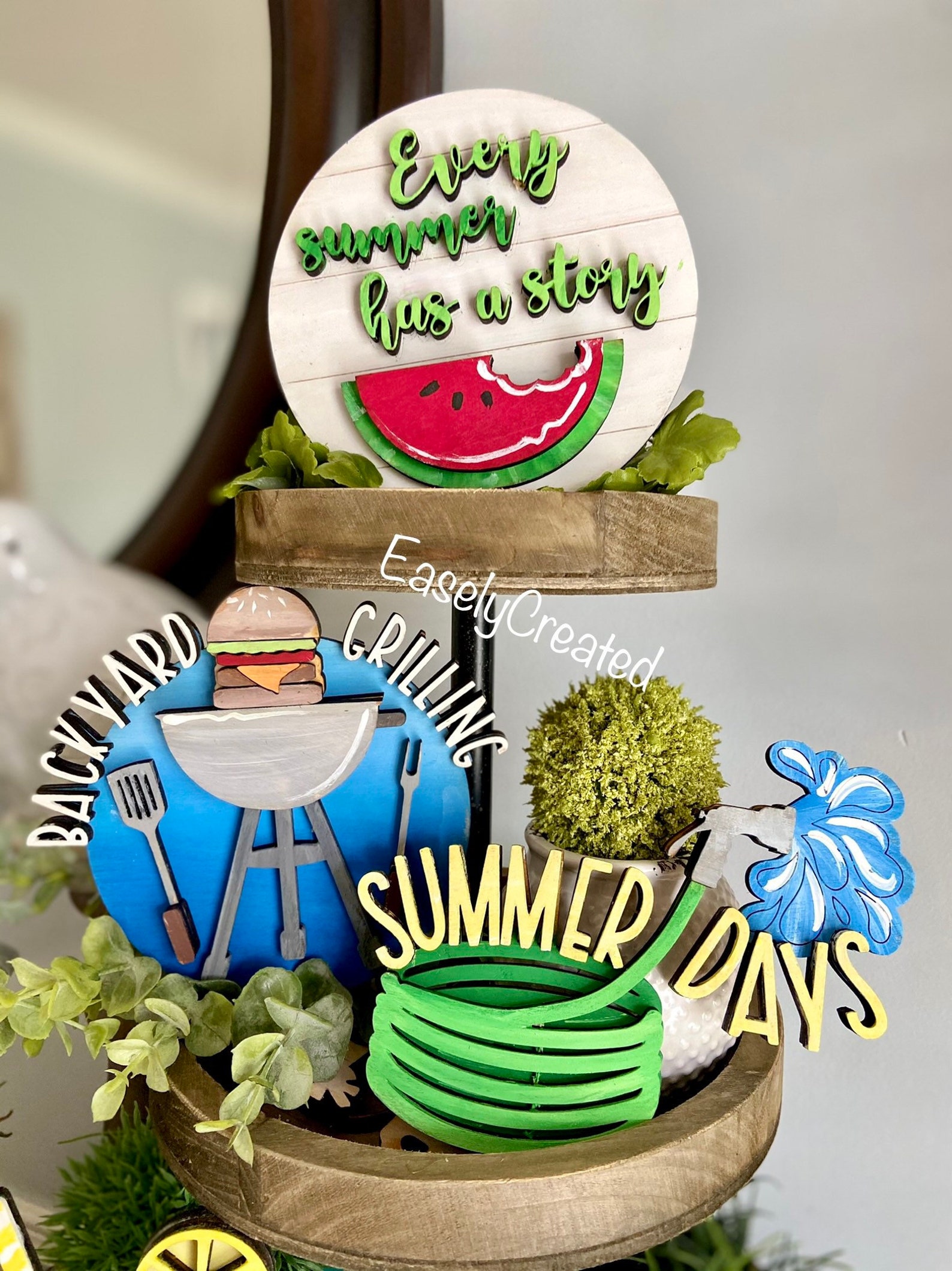 Summer Tiered Tray Digital Download File BBQ Tiered Tray - Etsy