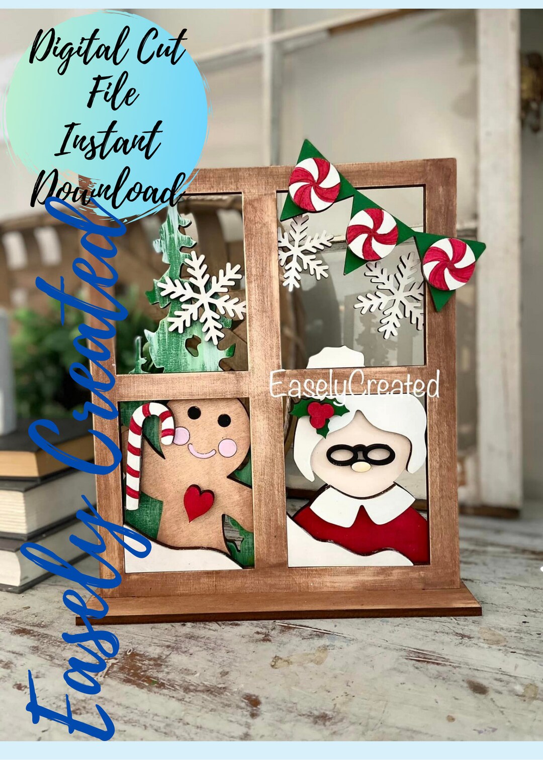 Mrs Claus Santa Sign SVG Christmas Shelf Sitter Digital File ...