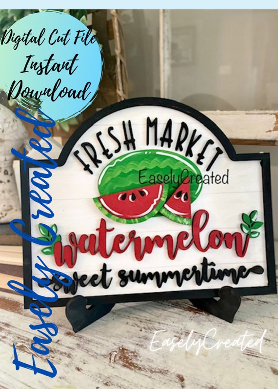 Watermelon Sign Digital File Spring Sign Fresh Market Sign - Etsy
