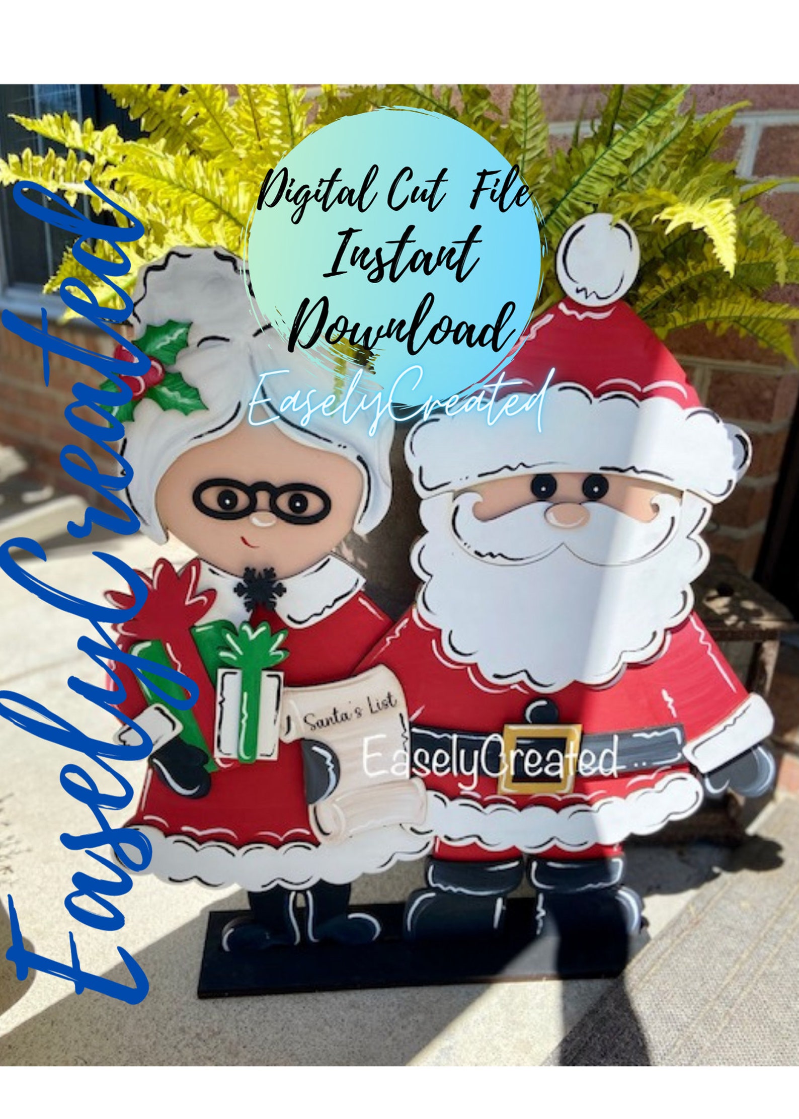 Santa Sleigh Porch Sign SVG File Sleigh Sign Winter Porch - Etsy