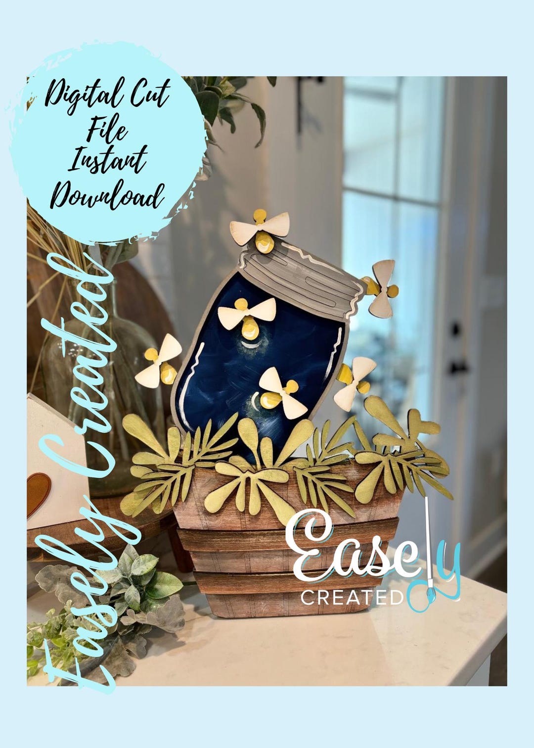 Basket Planter Faux Greenery Interchangeable Shelf Sitter Seasonal ...