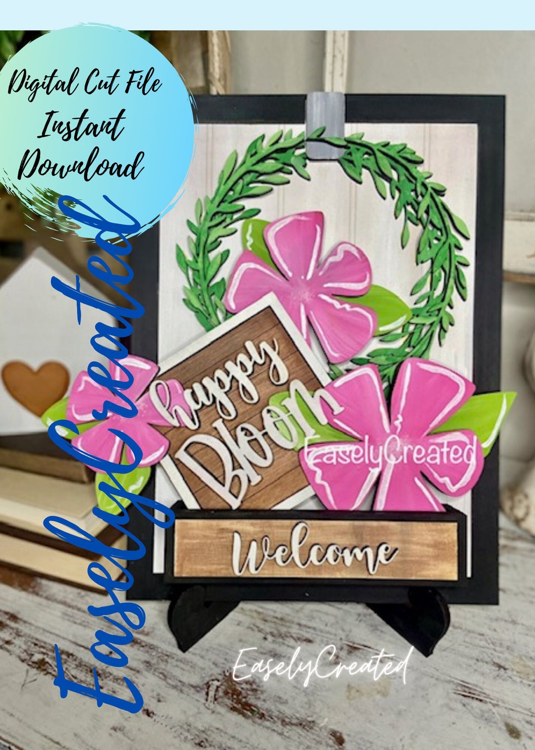 Spring Interchangeable Add-on Sign SVG Seasonal Interchangeable Sign ...