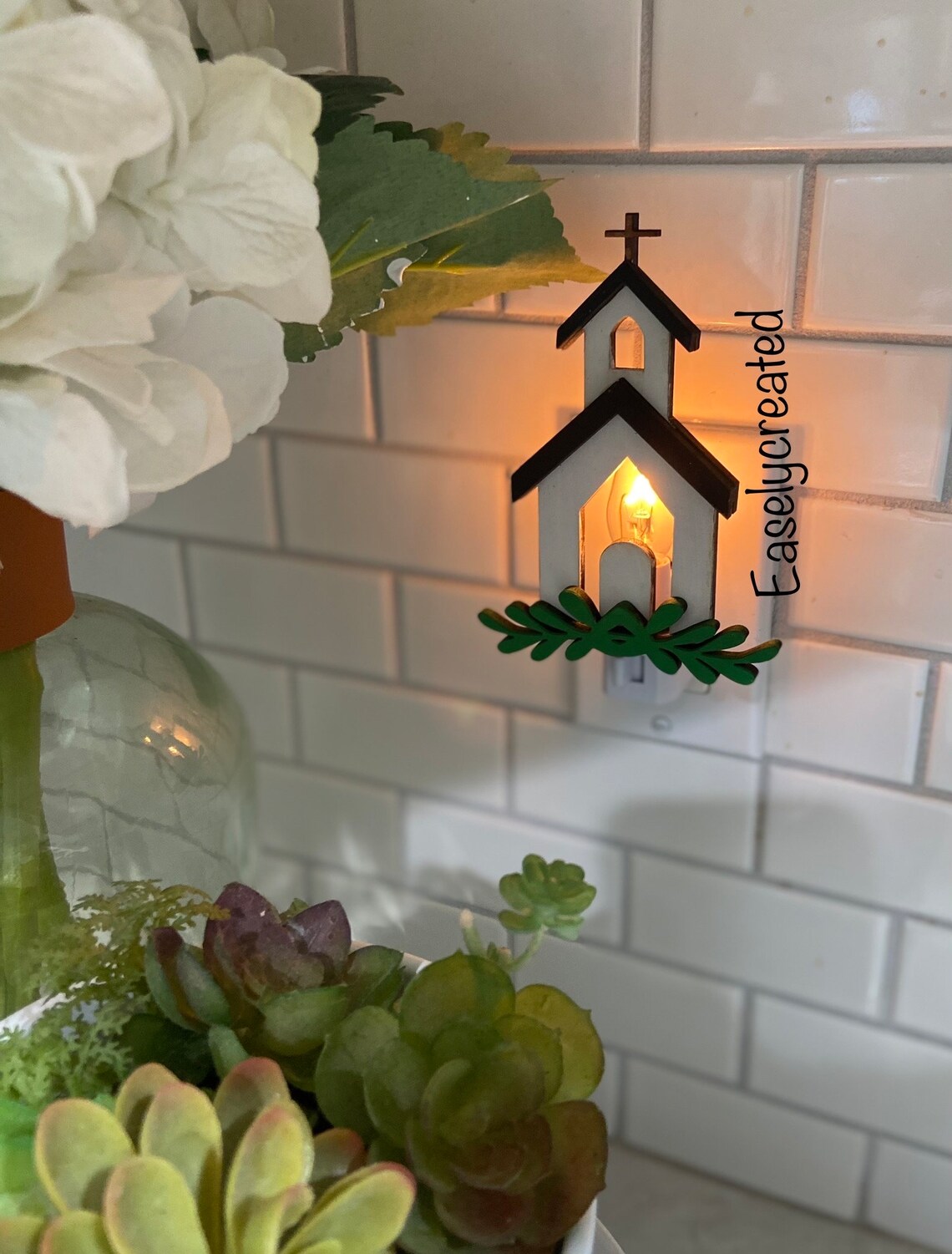 Easter Church Night Light Attachment SVG Holiday Glowforge SVG Nite ...