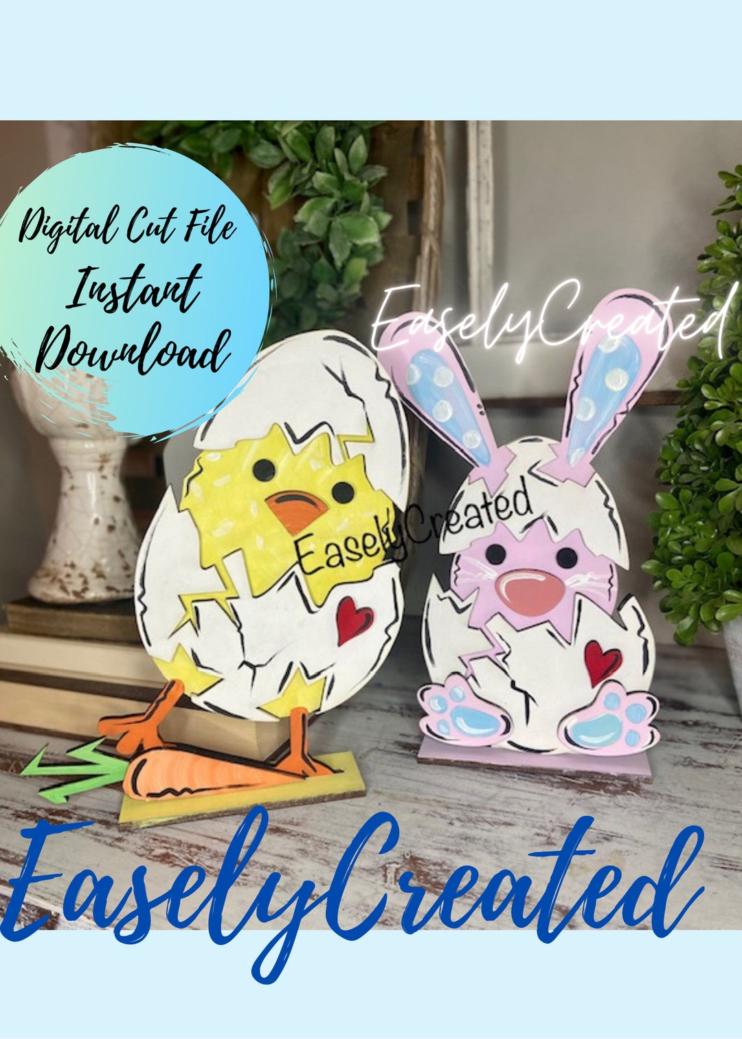 Kids Easter DIY SVG Digital File kids DIY Project Easter Bunny Sign ...