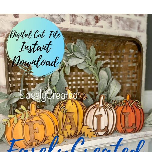 Pumpkin Alphabet A-Z SVG File Gather SVG Sign Fall Pumpkin - Etsy