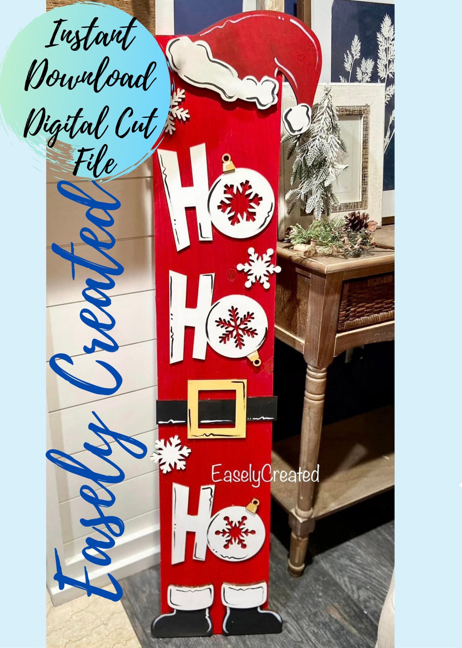 Merry Christmas Porch Leaner Sign SVG File Holiday Porch Sign - Etsy Canada