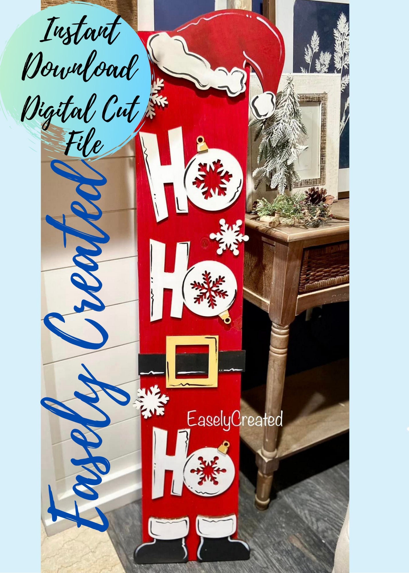 Merry Christmas Porch Leaner Sign SVG File Holiday Porch Sign - Etsy Canada