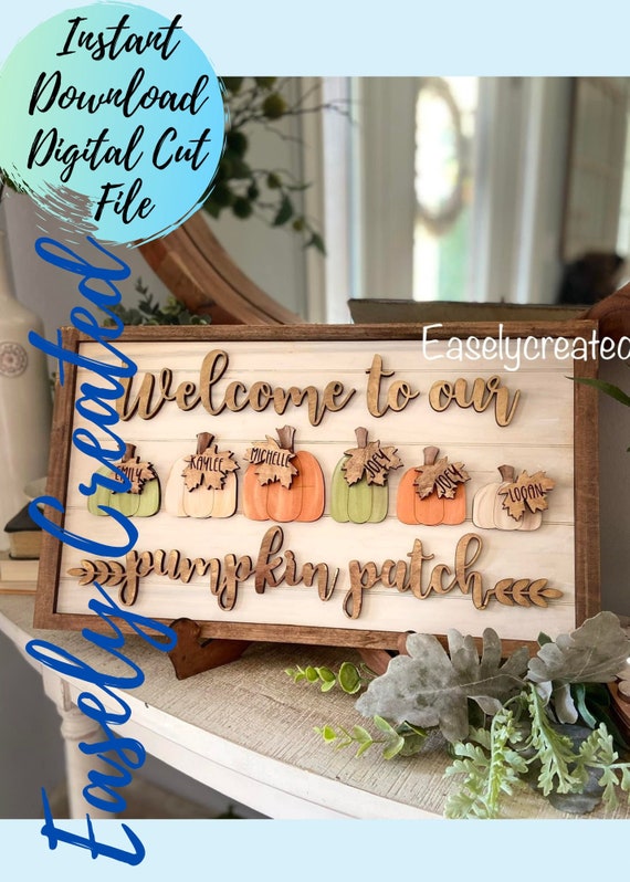Welcome to Our Pumpkin Patch Sign SVG Digital File Pumpkin - Etsy