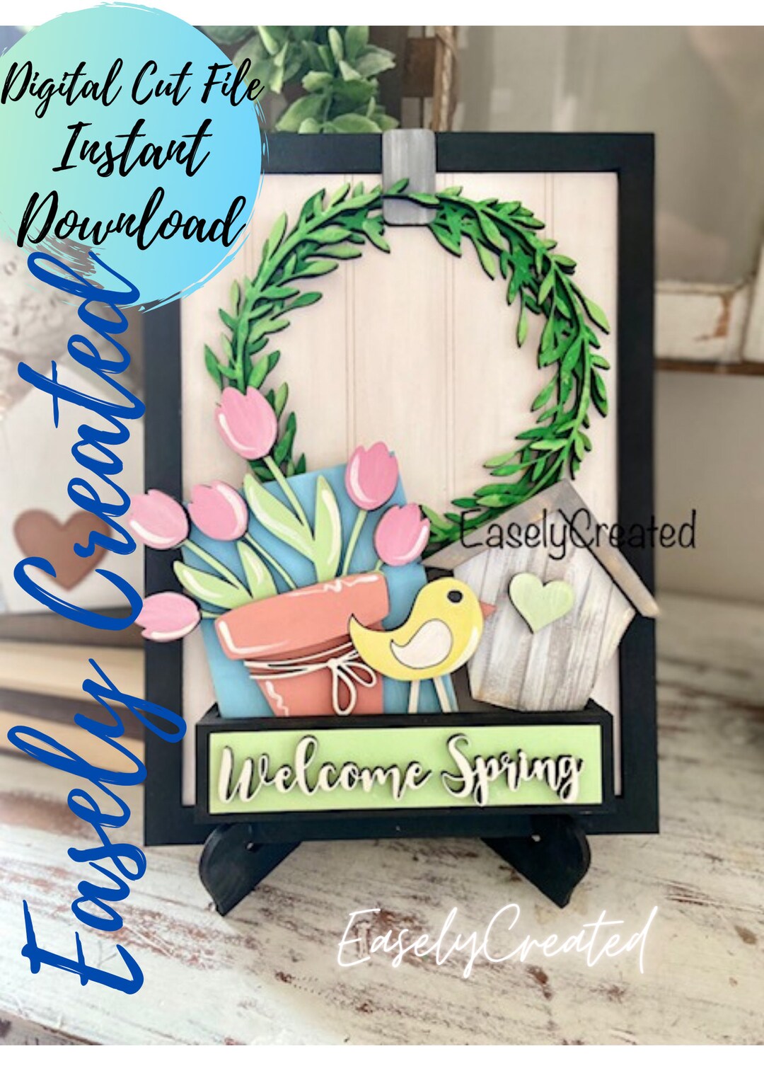 Spring Interchangeable Add-on Sign SVG - Seasonal Interchangeable Sign ...