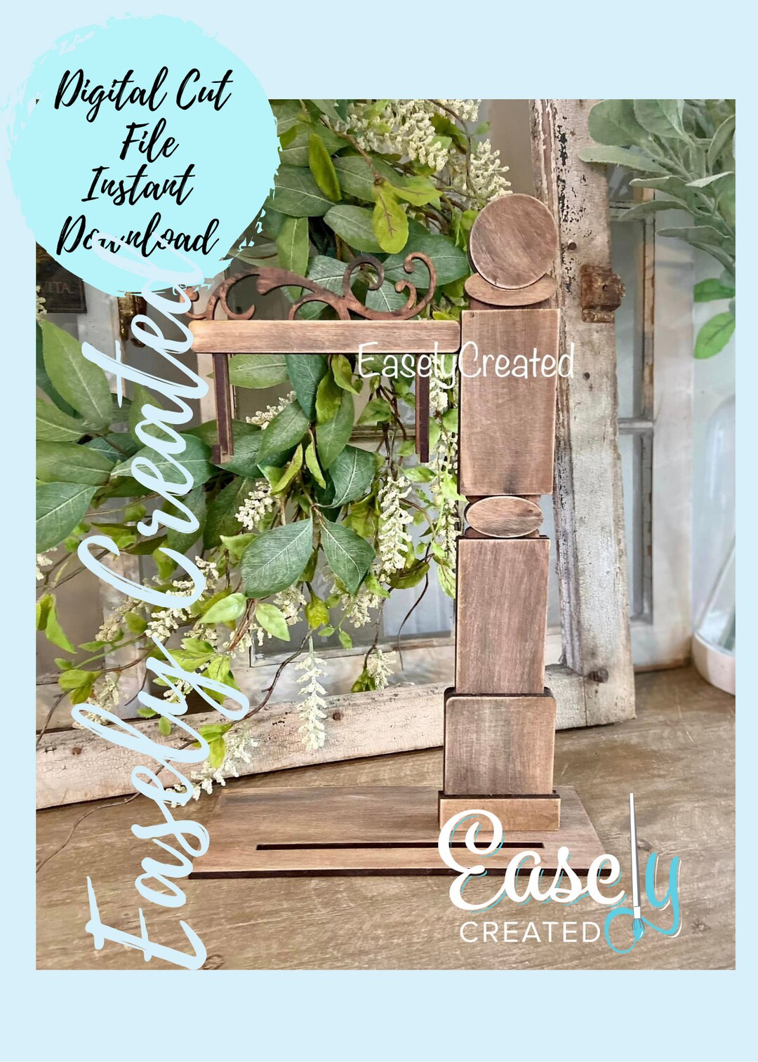 Mini Post Sign Interchangeable Shelf Sitter Sign SVG Holiday Seasonal ...