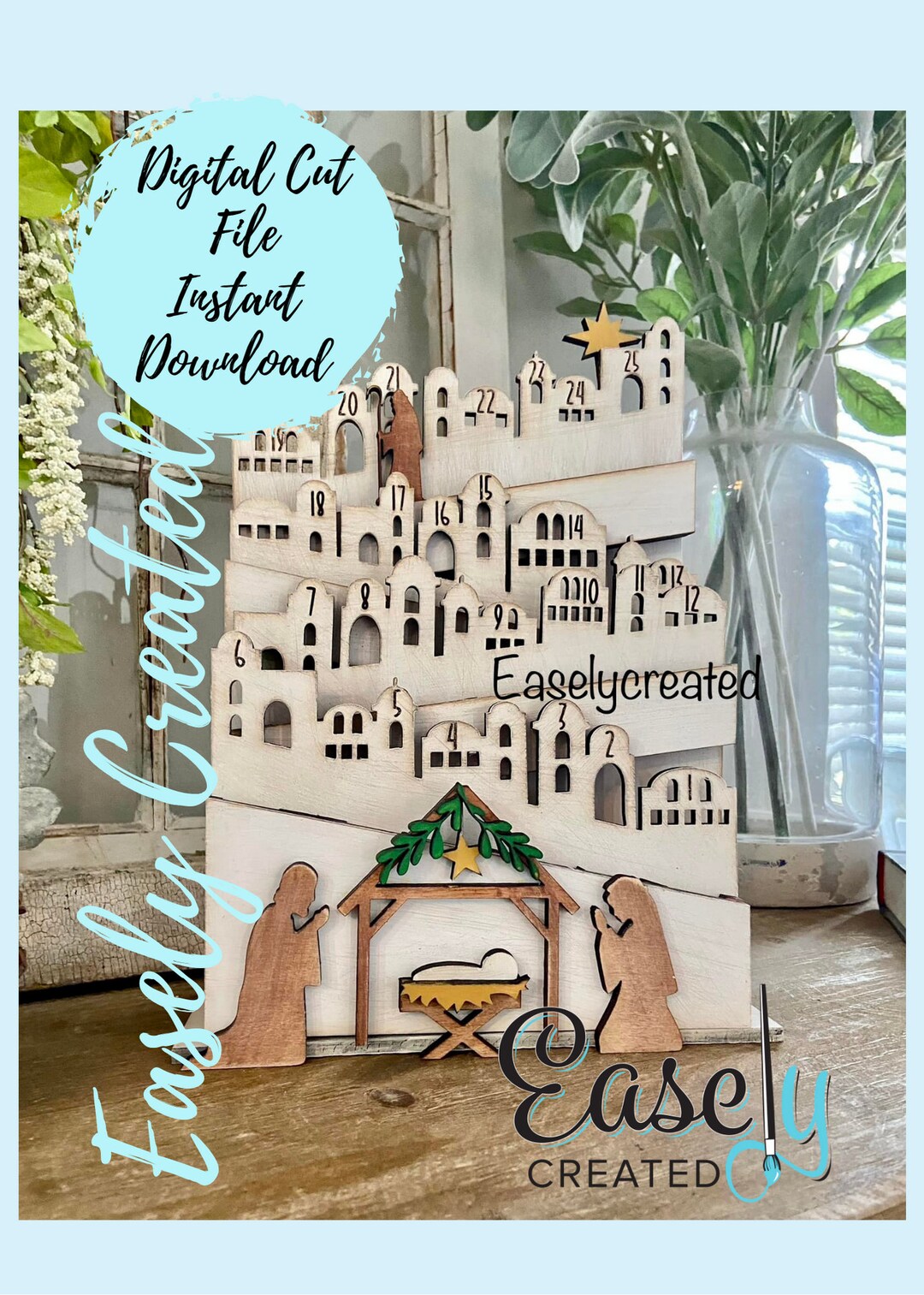 Christmas Advent Countdown Bethlehem Nativity Holiday Holiday Countdown ...