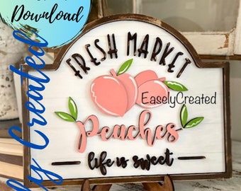 Fresh Peaches Sign - Etsy