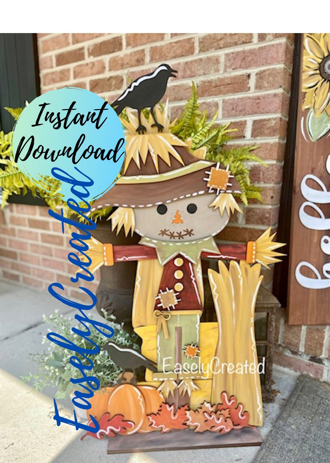 Scarecrow Porch Sign SVG File Halloween Sign- Fall Porch Sign SVG ...