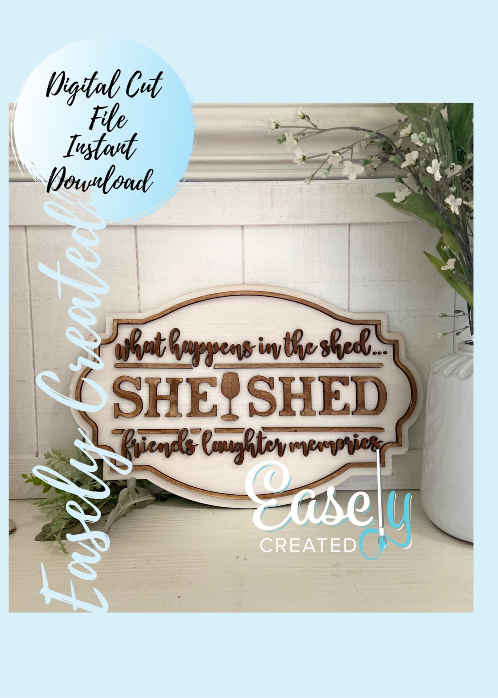 She Shed Door Sign Digital File My Shed My Rules Sign Hanger Sign SVG ...